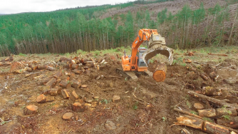 Rake Attachment for the Forestry Industry - Rotobec