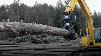 Rake Attachment for the Forestry Industry - Rotobec
